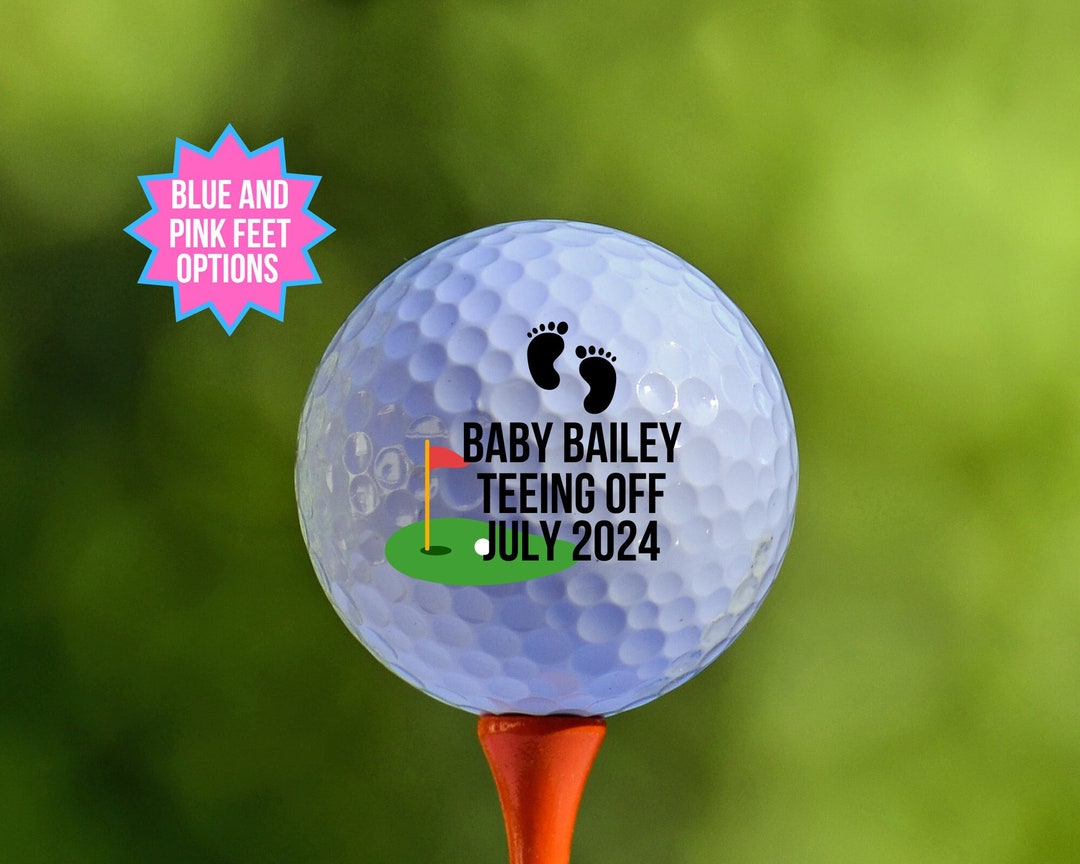 Custom Pregnancy Announcement Golf Balls, Gender Reveal Announcement ...