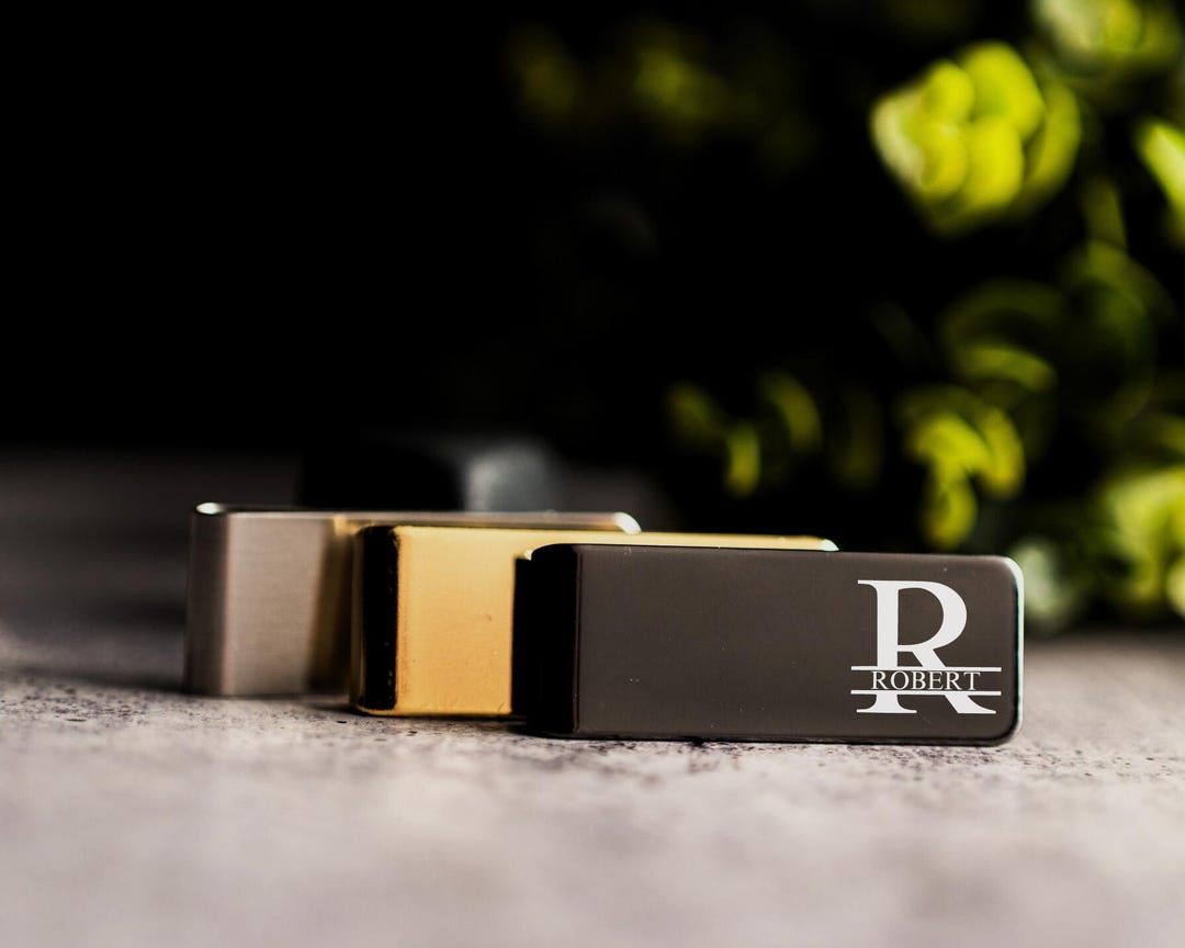 Engraved Money Clip for Men, Metal Money Clip, Personalized Gift for ...