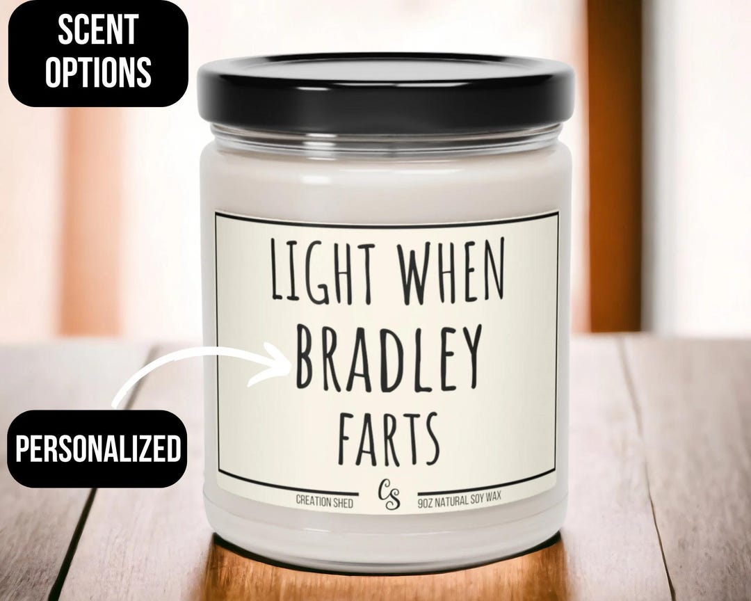 Personalized Light When Name Farts Candle, Unique Funny Gift ...