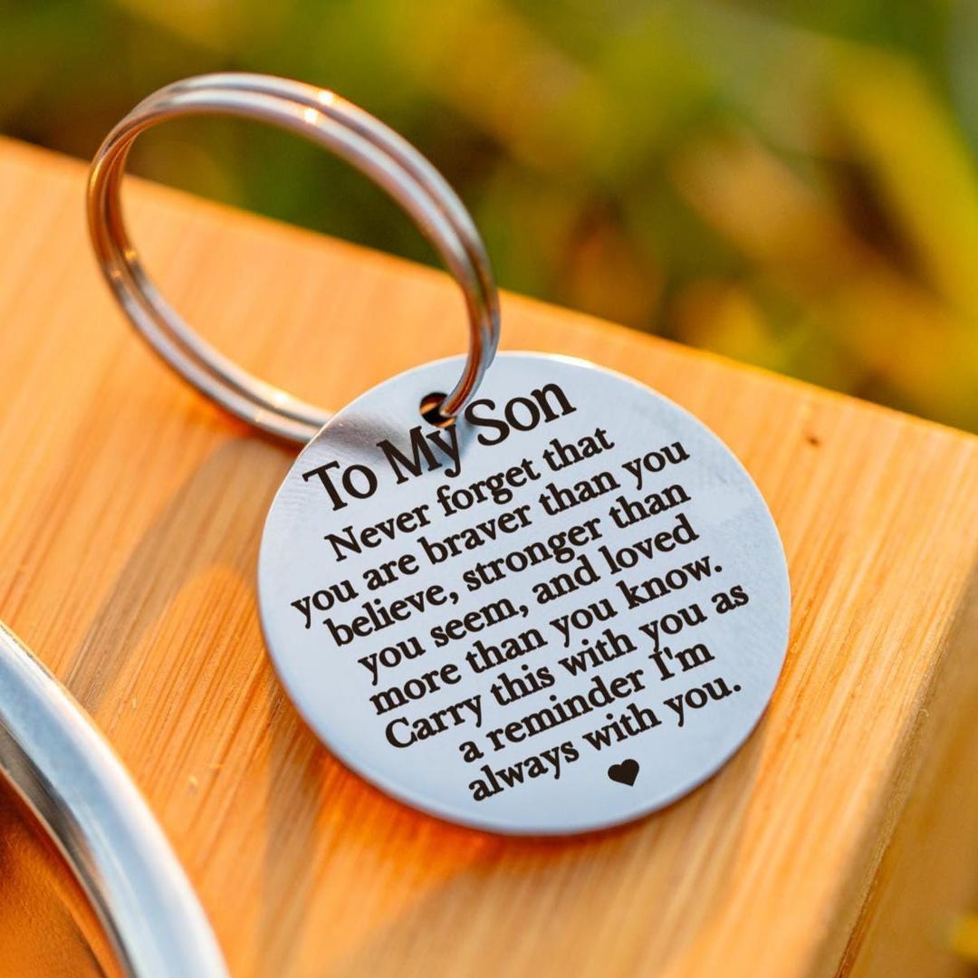 To My Son Keychain, Son Gift, Meaningful Gift From Parent ...
