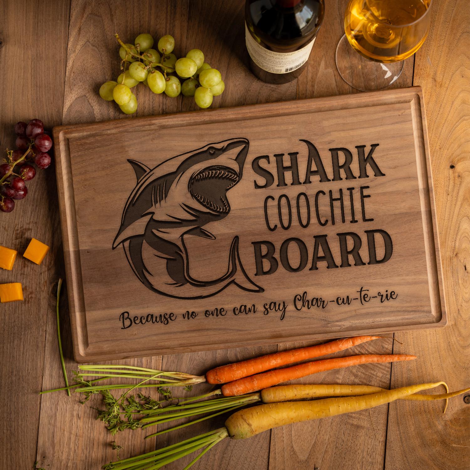 Shark Coochie Board, Funny Cutting Board, Charcuterie Board, Cheese ...