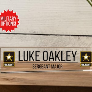 Army Gifts, Army Desk Name Plate, Desk Decor, Military Gifts, Acrylic ...