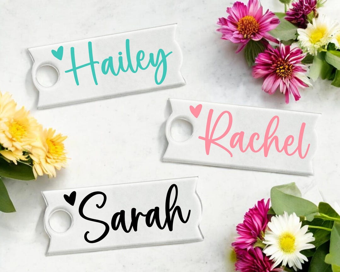 Personalized Tumbler Name Tag, Tumbler Tag, Water Bottle Tumbler Name ...
