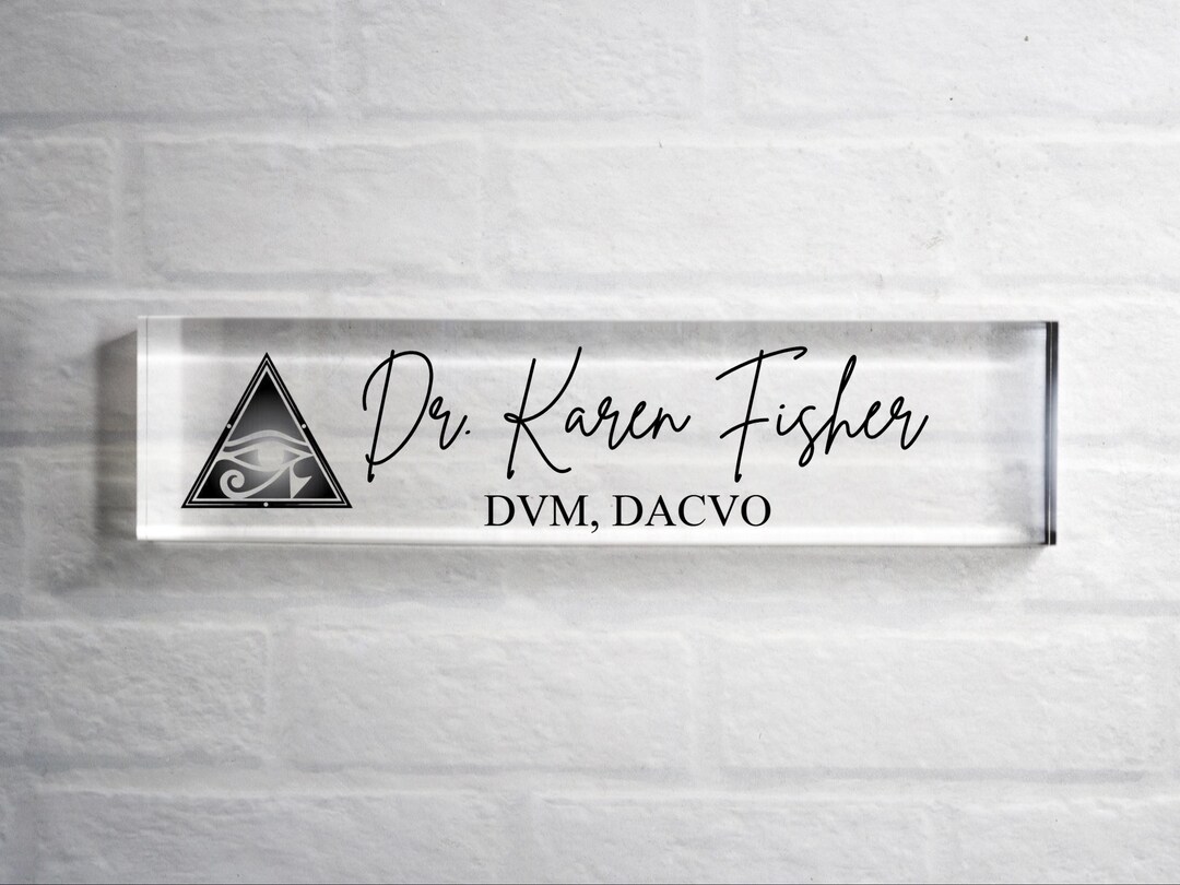 Custom Logo Desk Name Plate, Custom Desk Name Plate, Personalized Desk ...