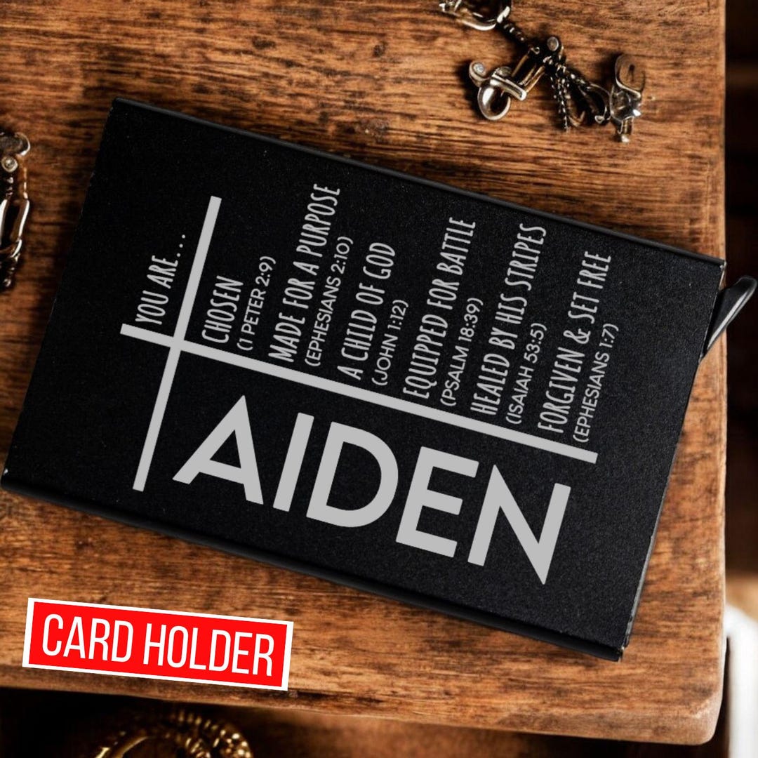 Christian Credit Card Holder, Personalized Christian Gift for Christian ...
