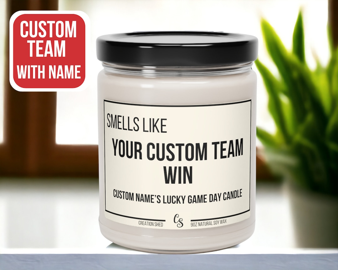 Smells Like A Team Win Candle, Unique Gift Idea, Football Candle ...