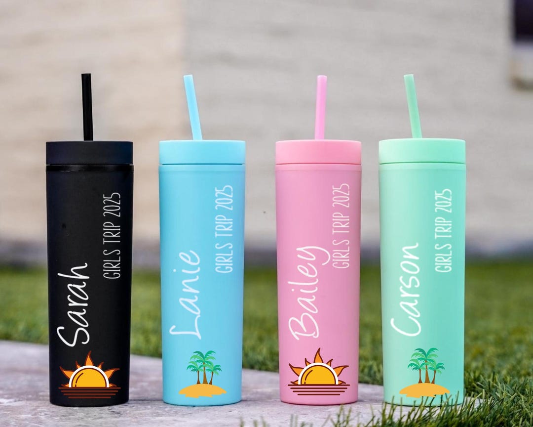 Personalized Vacation Cups, Beach Tumblers, Personalized Cups With Name ...