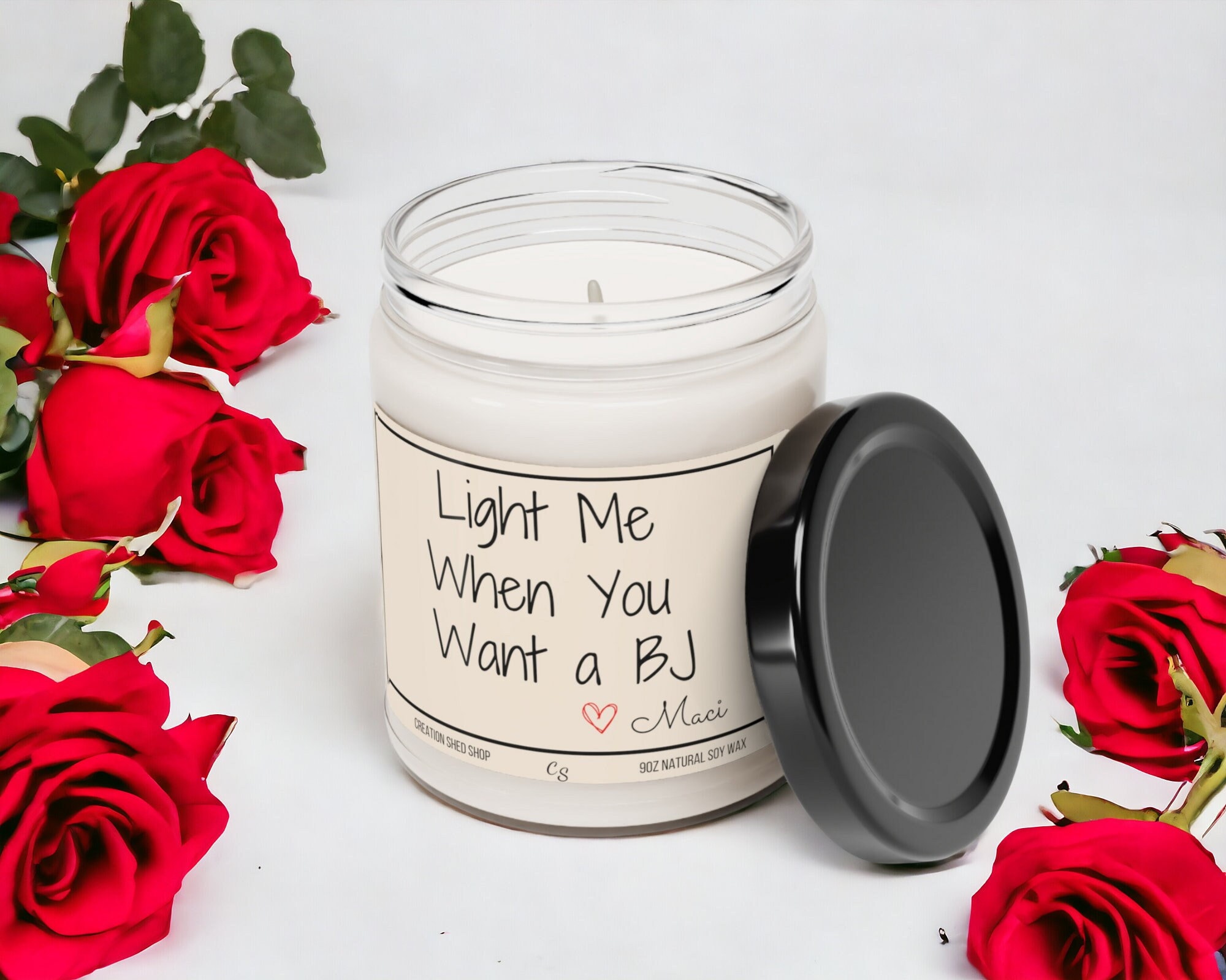 Personalized Light Me When You Want A BJ Candle, Funny Soy Wax Candle ...