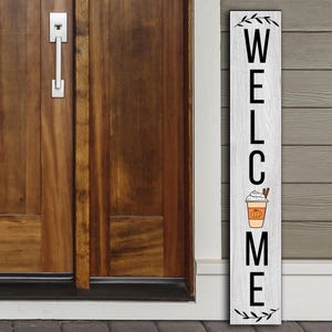 Fall Welcome Sign, Fall Leaning Porch Sign, Autumn Welcome Sign ...