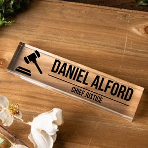 Judge Desk Name Plate, Judge Gifts, Gift for Judge, Desk Decor, Office ...