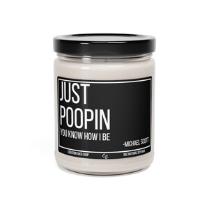 Michael Scott (the Office) Candle - Just Poopin Quote - the Office Fan ...
