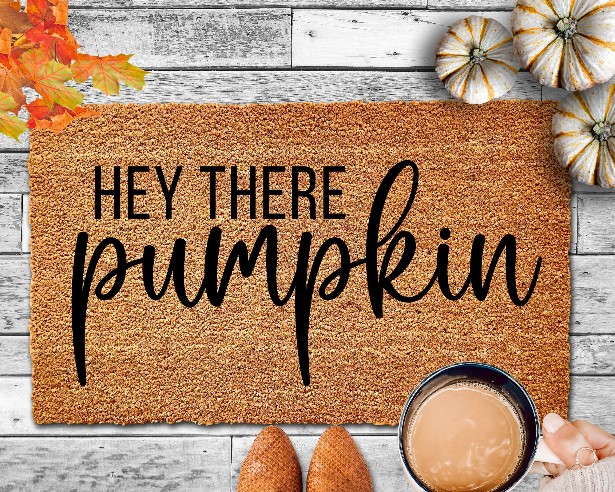 Hey There Pumpkin Doormat, Fall Welcome Mat, Fall Decor, Funny Doormat ...