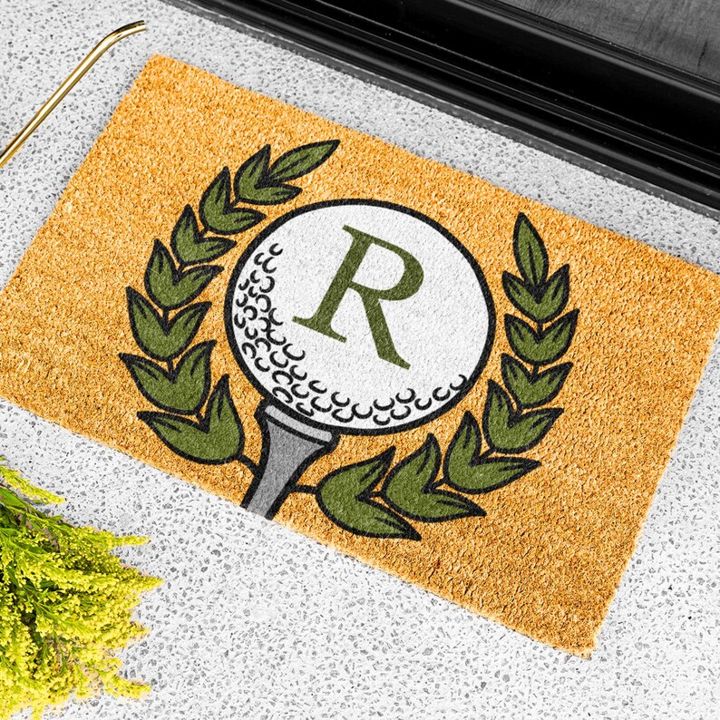 Personalized Golf Doormat, Golf Gift, Gift for Golfer, Golf Doormat ...