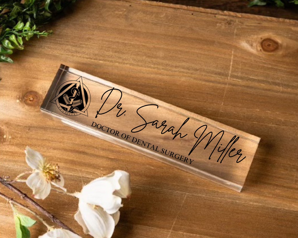 Dentist Gift, Dentist Desk Plaque, Desk Name Plate, Graduation Gift ...
