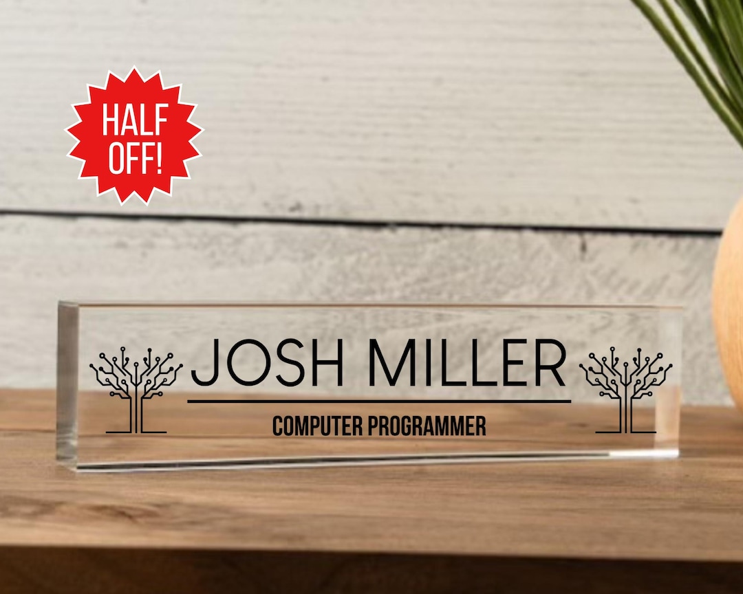 Desk Name Plate for Computer Programmer, Project Manager Gift, Software ...