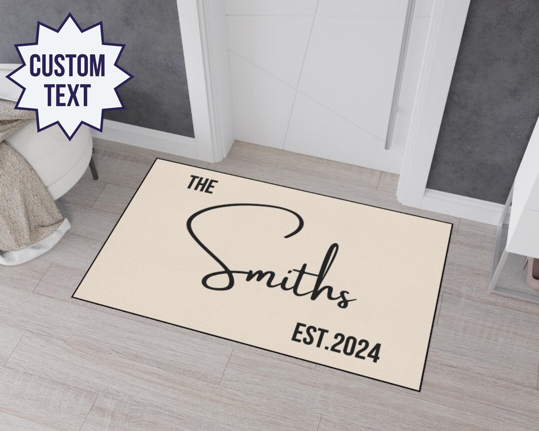 Personalized Heavy Duty Floor Mat, Customized Floormat, Custom Name Mat ...