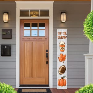 Fall Porch Sign, Tis the Season Sign, Fall Decor, Football, Fall Coffee ...