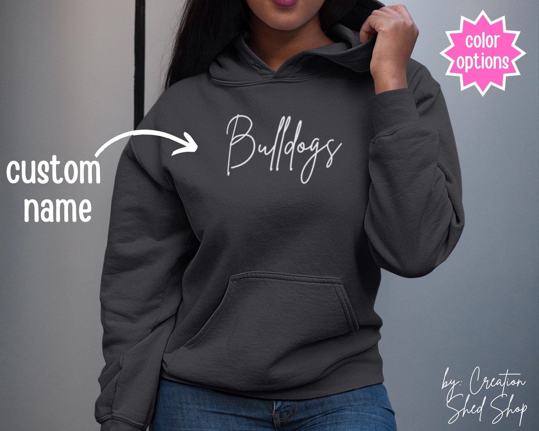 Custom Mascot Hoodie, Custom Team Name Hoodie, Personalized Mascot ...