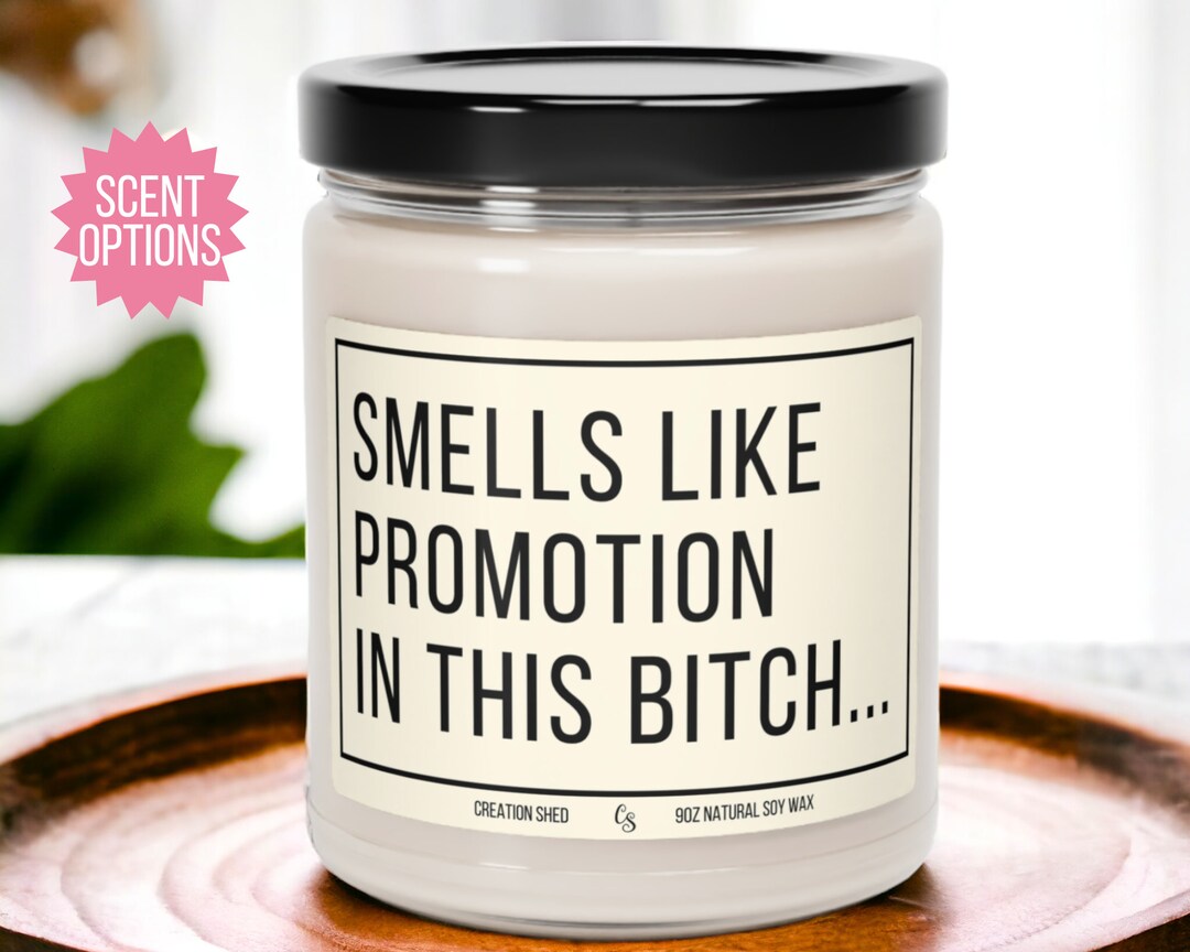 Smells Like Promotion in This Bitch Candle, Funny Promotion Gift, Gift ...