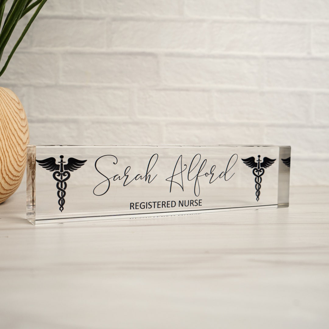 Nurse Desk Name Plate, Nurse Gifts, Nurse Desk Decor, Nurse Graduation ...