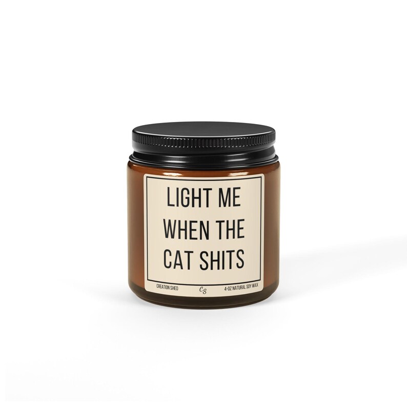 Funny Cat Candle Light Me When the Cat Shits, Custom Present for Cat ...