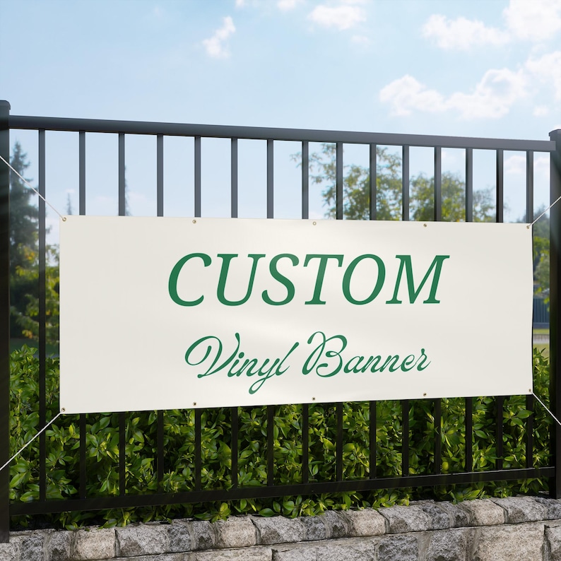 Custom Vinyl Banner, Your Custom Text/design, Any Color Image Text Logo ...