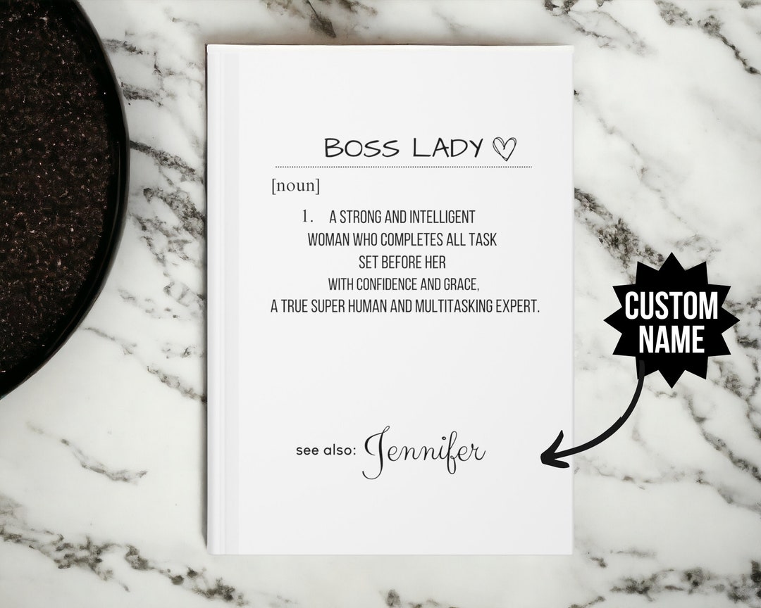 Personalized Boss Lady Definition Hardcover Notebook, Funny New ...