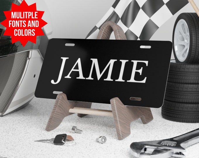 Custom License Plate Front Car Tag, Aluminum or Plastic Personalized ...