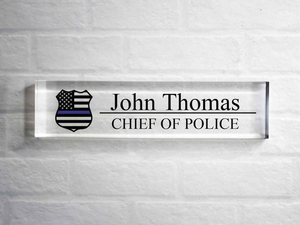 Personalized Name Plate for Desk, Custom Name Clear Acrylic Glass ...