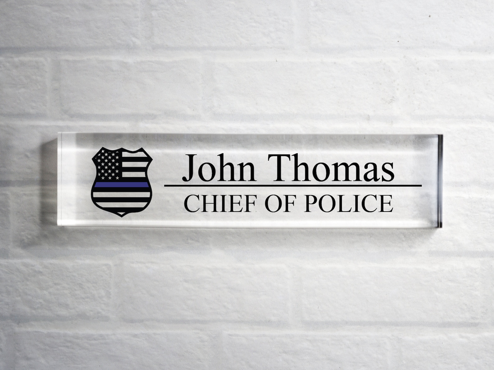 Personalized Name Plate for Desk, Custom Name Clear Acrylic Glass ...