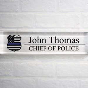 Personalized Name Plate for Desk, Custom Name Clear Acrylic Glass ...