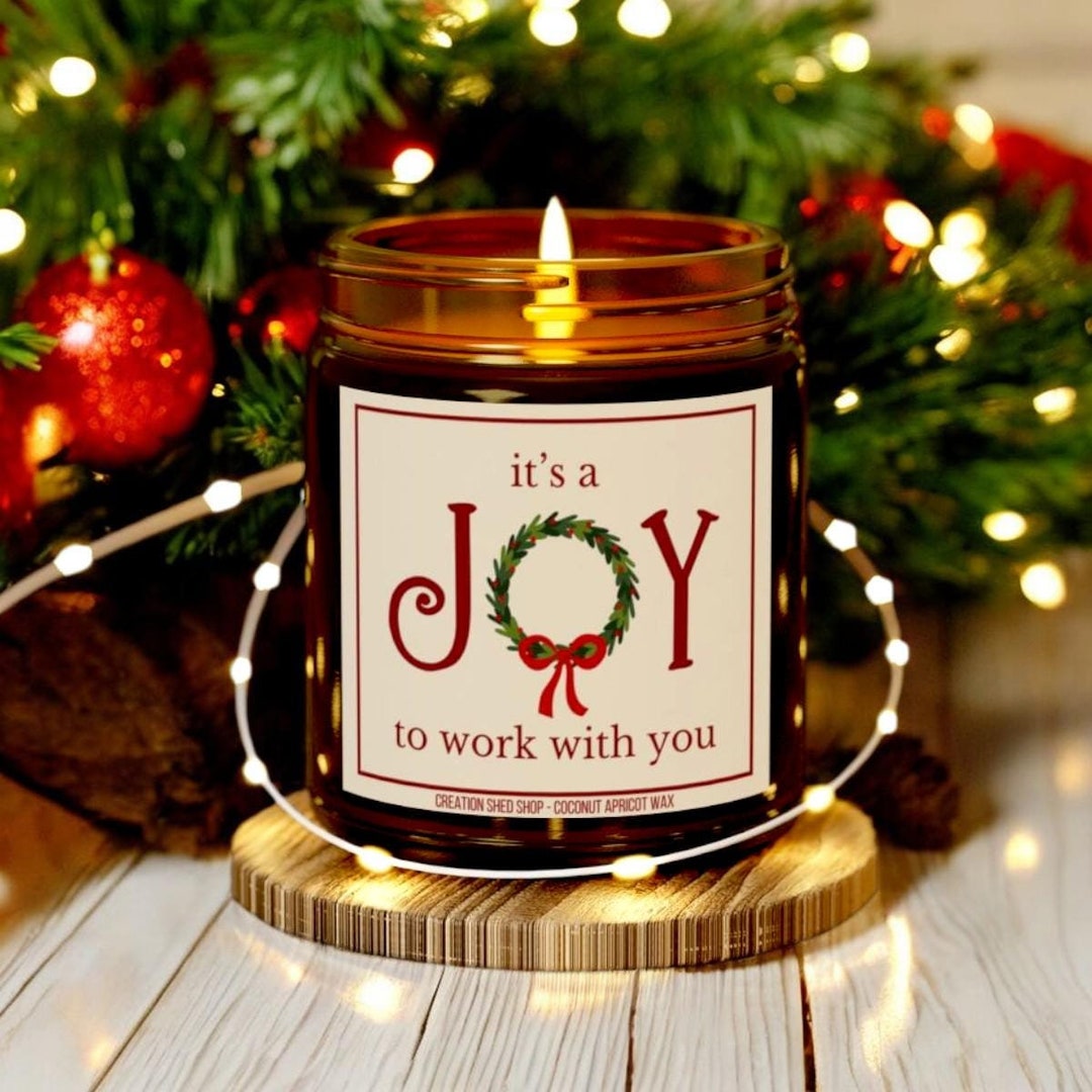 It's A Joy to Work With You Candle, Employee Christmas Gifts,holiday ...