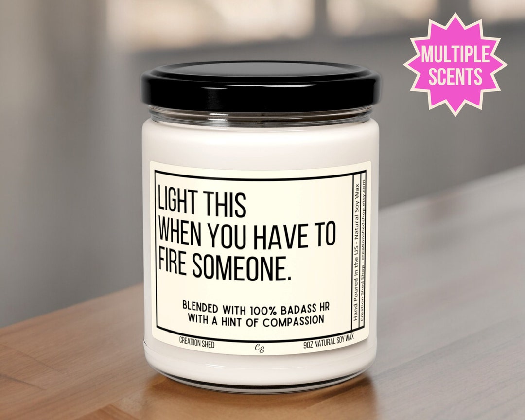 Funny HR Gift, Human Resource Gift, Hr Appreciation, Hr Candle, Office ...