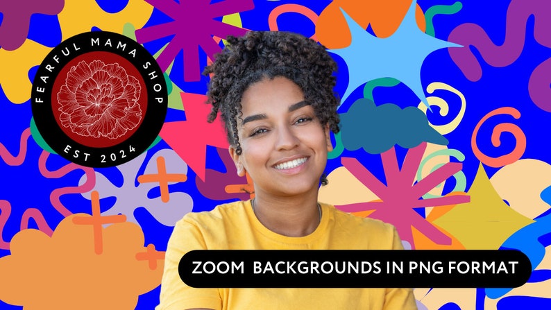 Funky Background Zoom Compatible 2 PNG Downloads - Etsy