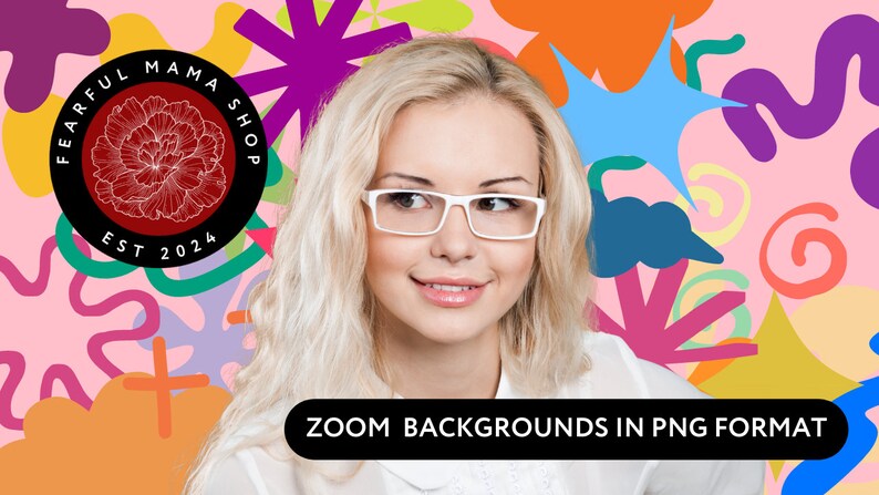Funky Background Zoom Compatible 2 PNG Downloads - Etsy