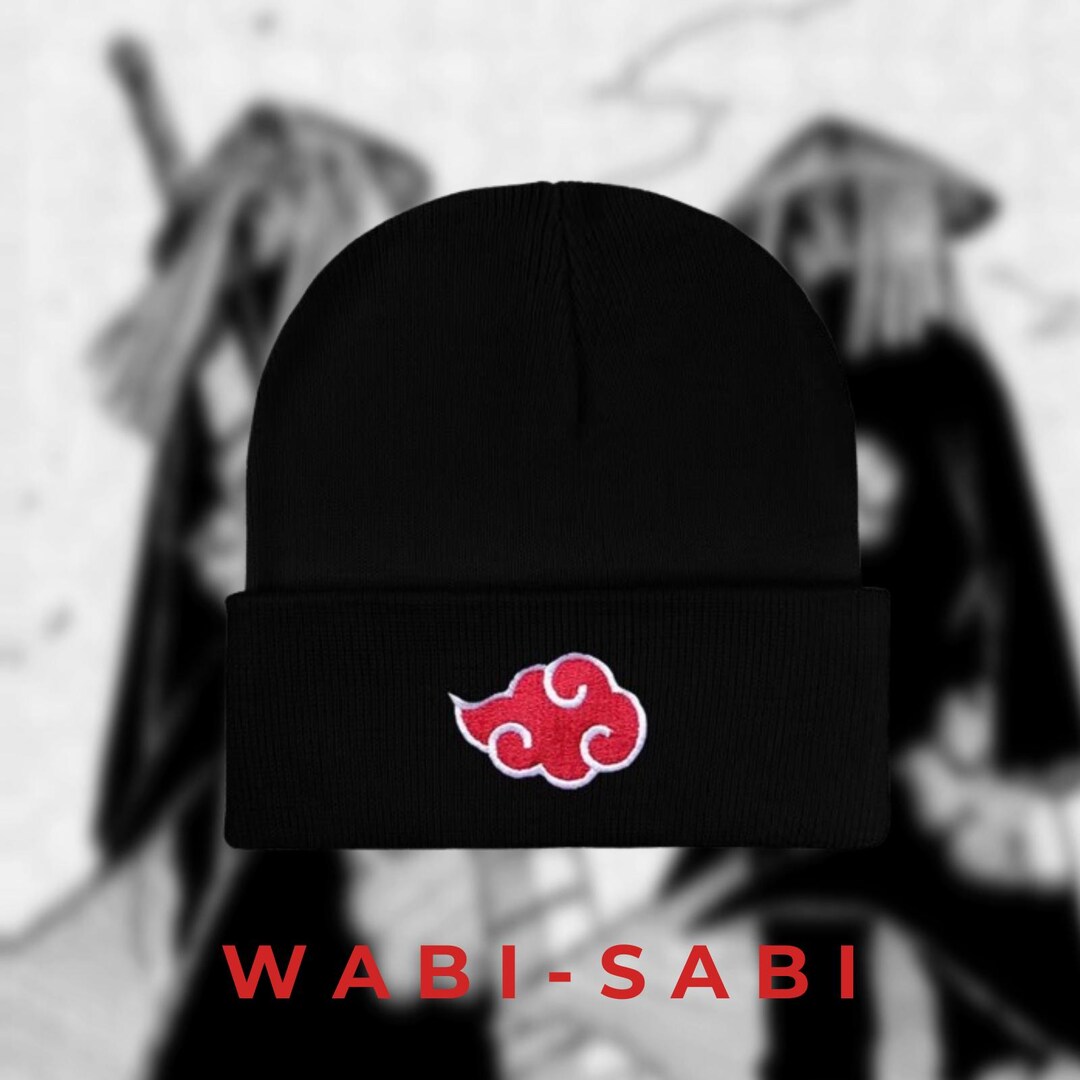 Naruto/akatsuki Embroidered Beanie/cap - Etsy
