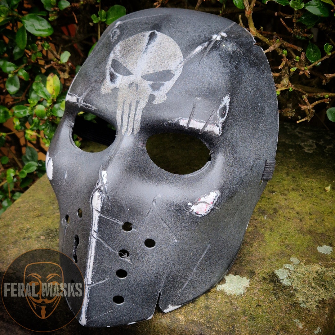 PUNISHER Custom Ballistic Hockey Mask - Etsy