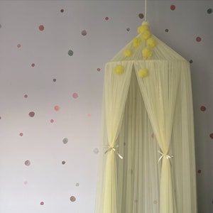 Unmellow Yellow Canopy, Nursery Crib Canopy, Mosquito Canopy, Yellow ...