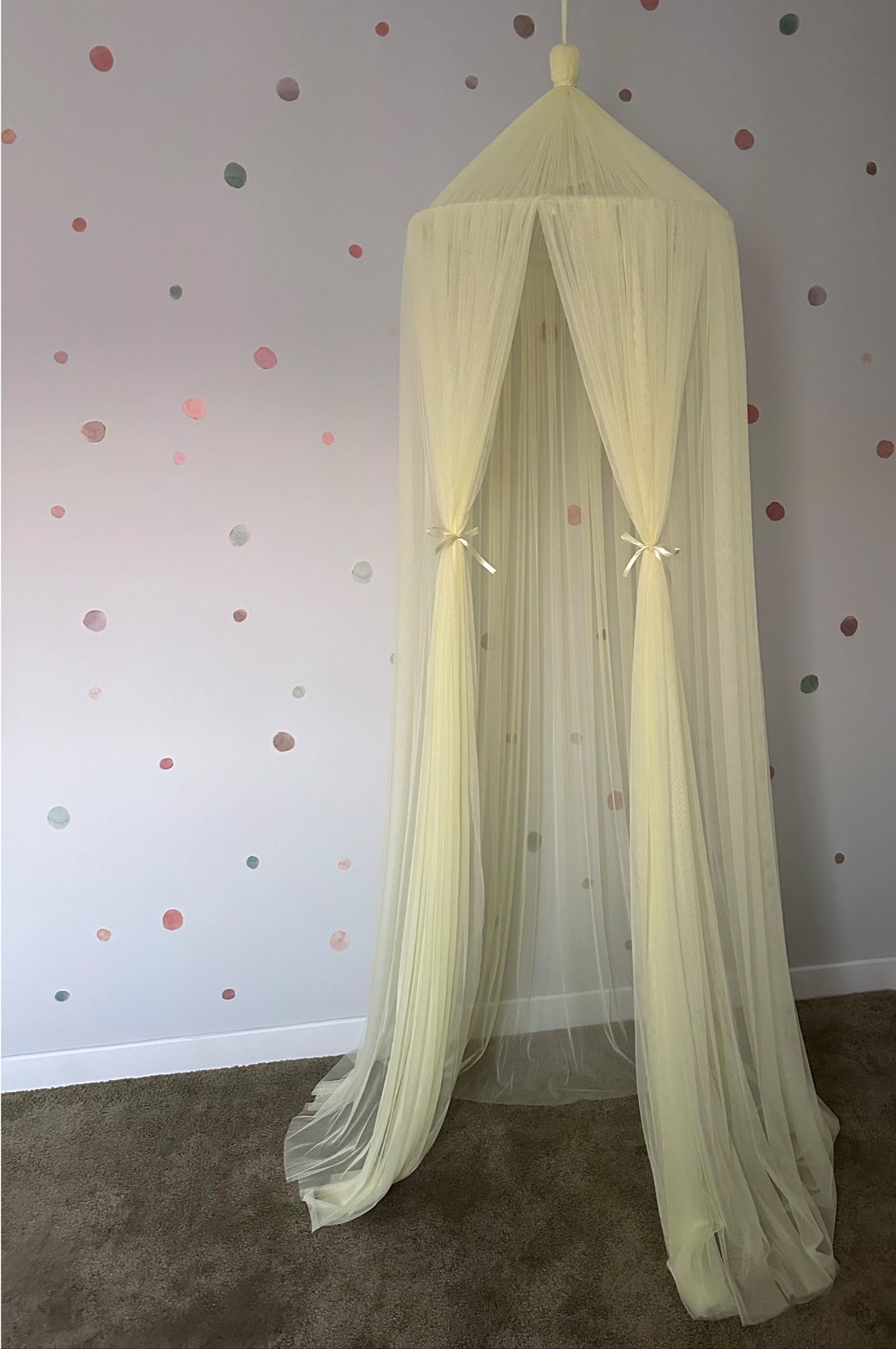 Unmellow Yellow Canopy, Nursery Crib Canopy, Mosquito Canopy, Yellow ...