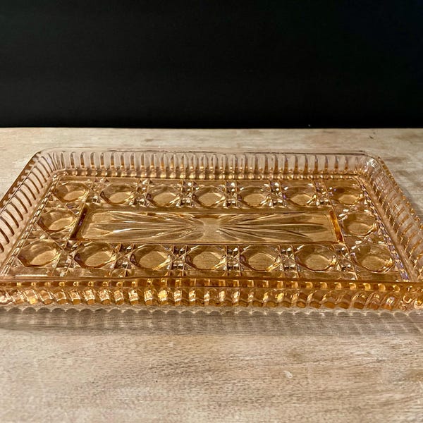 Pink Glass Tray - Etsy