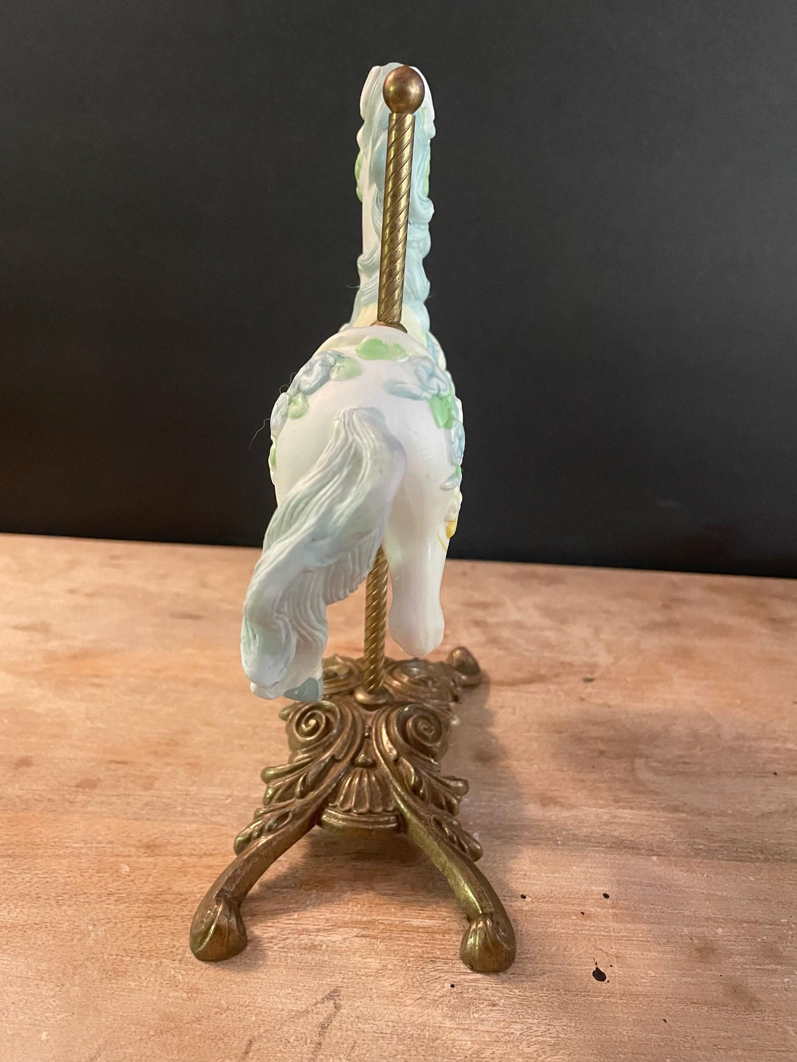 Vintage GIFTEC Carousel Horse Brass Base Porcelain Collectors Item 1990 ...