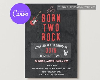 Born TWO Rock, Born to Rock, Rock & Roll Second Birthday Party ...