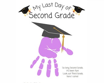 Fourth Grade End of School Year Certificate Handprint Art / Elementary ...