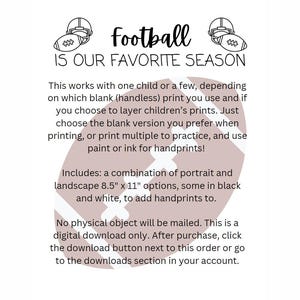 Fall & Football Handprint Art / Several Designs: in My/our Football Era ...