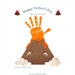 Father's Day Volcano I/we Lava You Handprint Art /two Colors Options ...