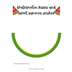 Watermelon Kisses Summertime Artwork / Handprint Fingerprint Keepsake ...