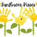 Sunflower Hand Print Fingerprint Summer Keepsake: DIY Gift-able Art ...