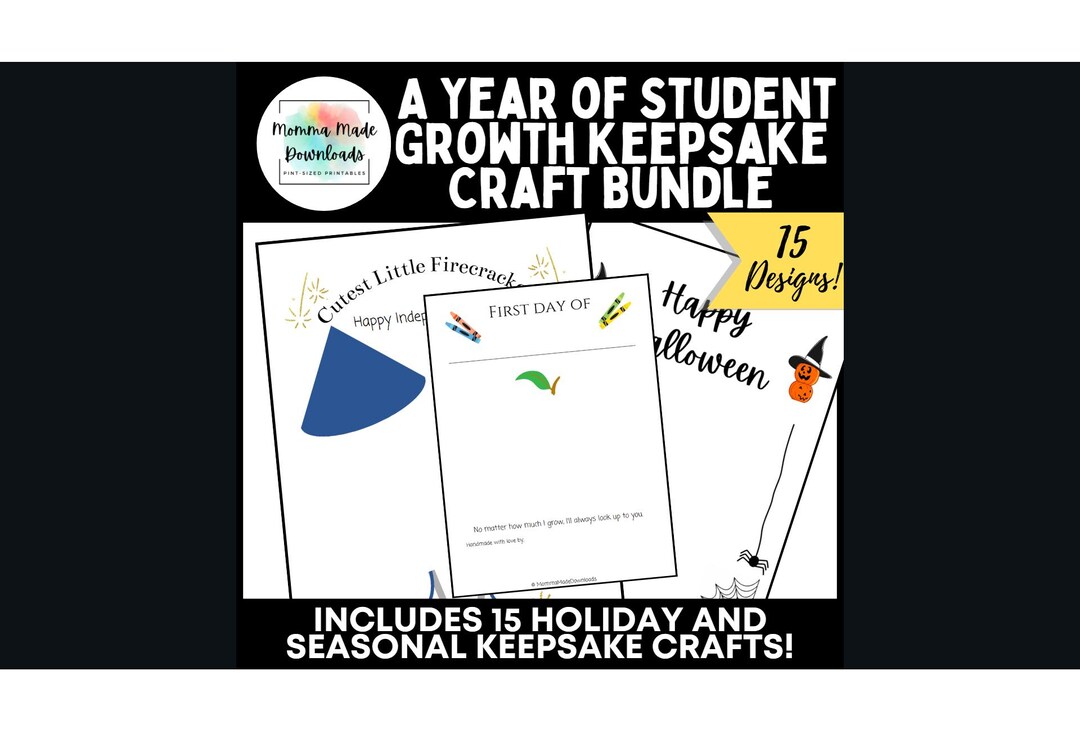 Year of Student Growth Handprint Footprint Keepsake Crafts / 15 ...