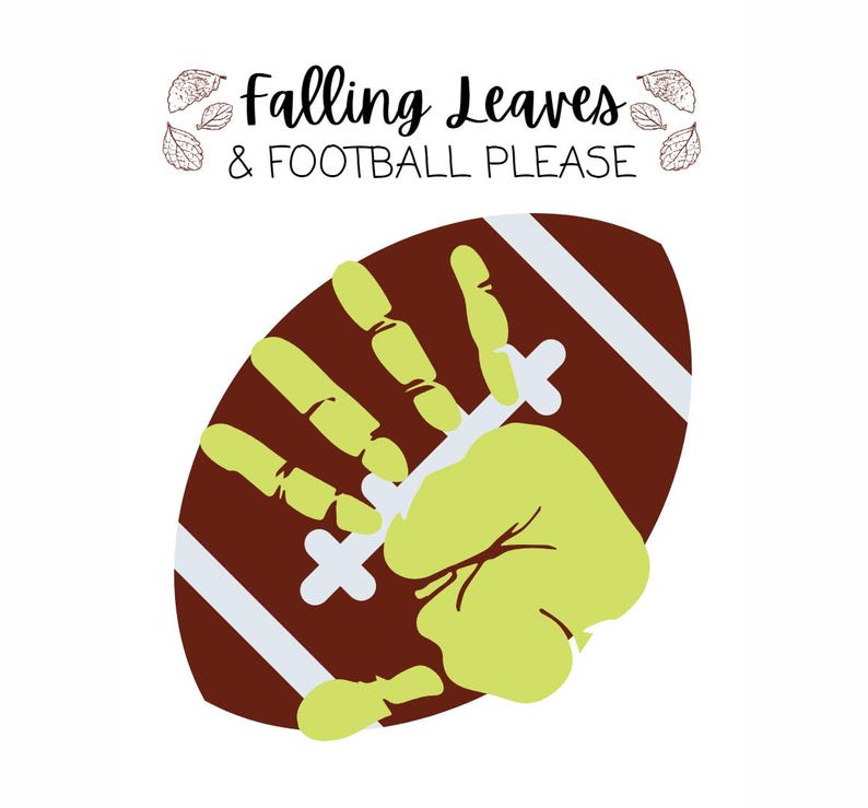 Fall & Football Handprint Art / Several Designs: in My/our Football Era ...