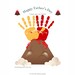 Father's Day Volcano I/we Lava You Handprint Art /two Colors Options ...